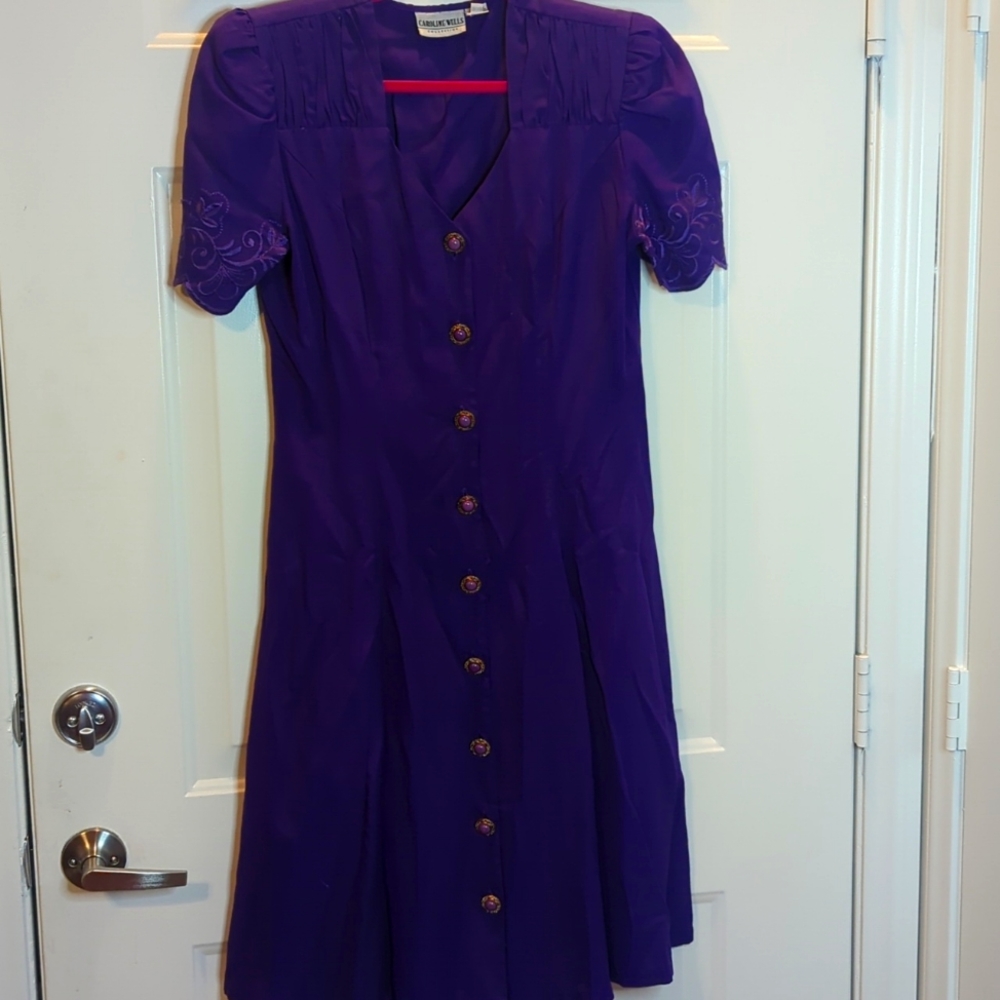 Caroline Western Royal Purple Dress - Gem